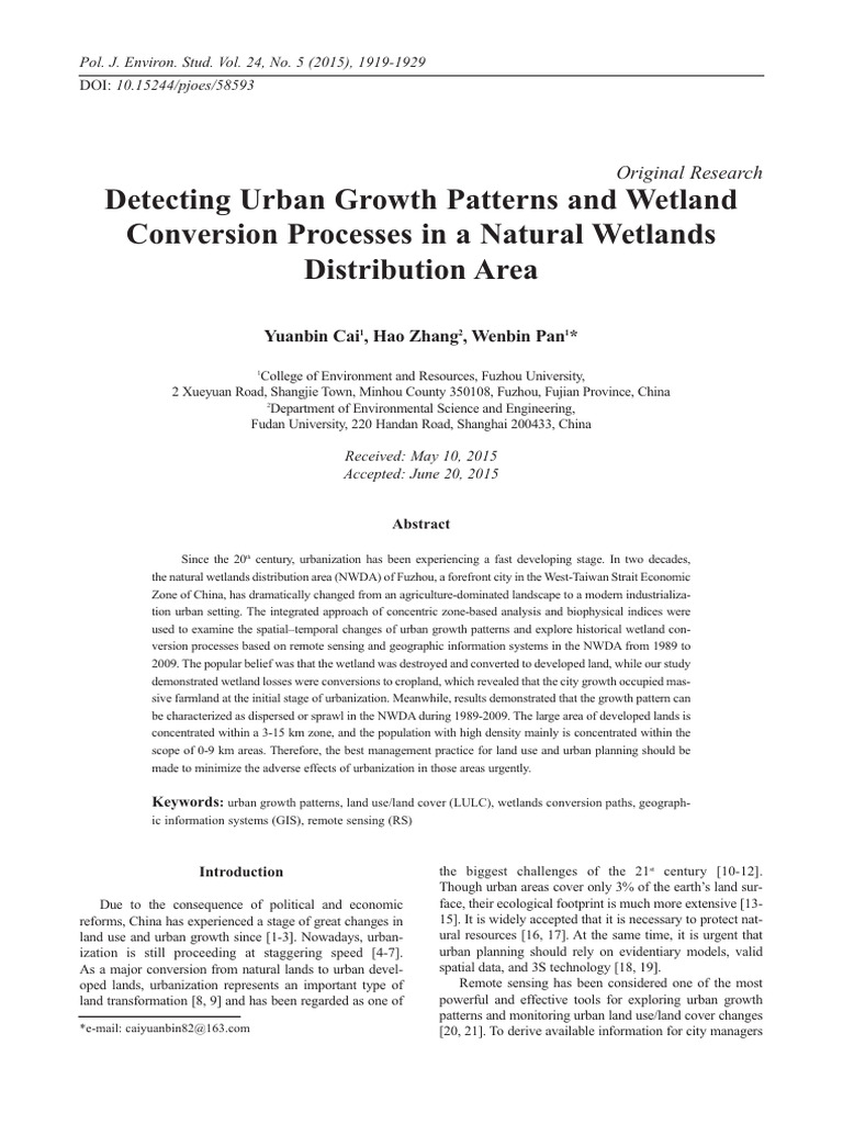 Urban Wetlands | PDF | Wetland | Geographic Information System