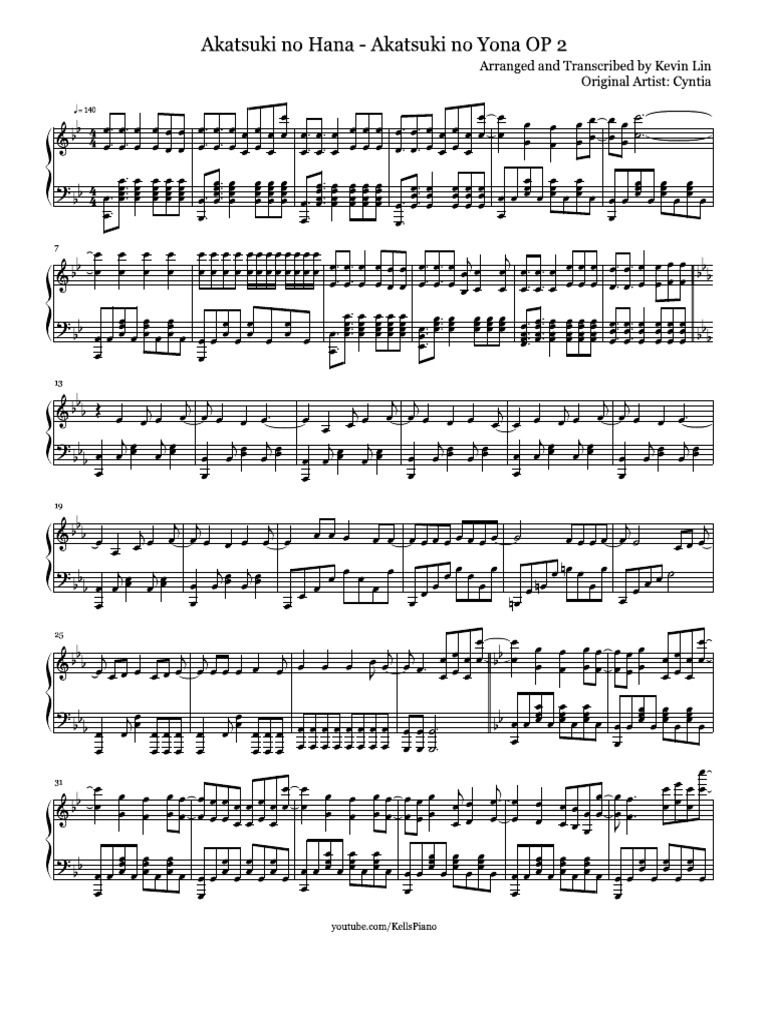 Akatsuki No Hana - Akatsuki No Yona OP 2 | PDF