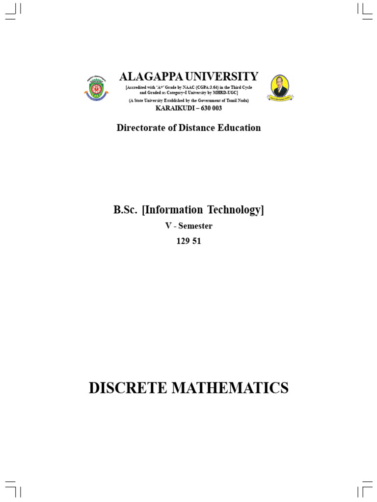 UG B.sc. Information Technology 129 51 Discrete Mathematics BSc-IT Sem ...
