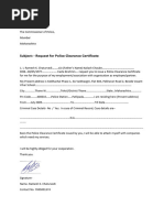 Police Verification Letter | PDF