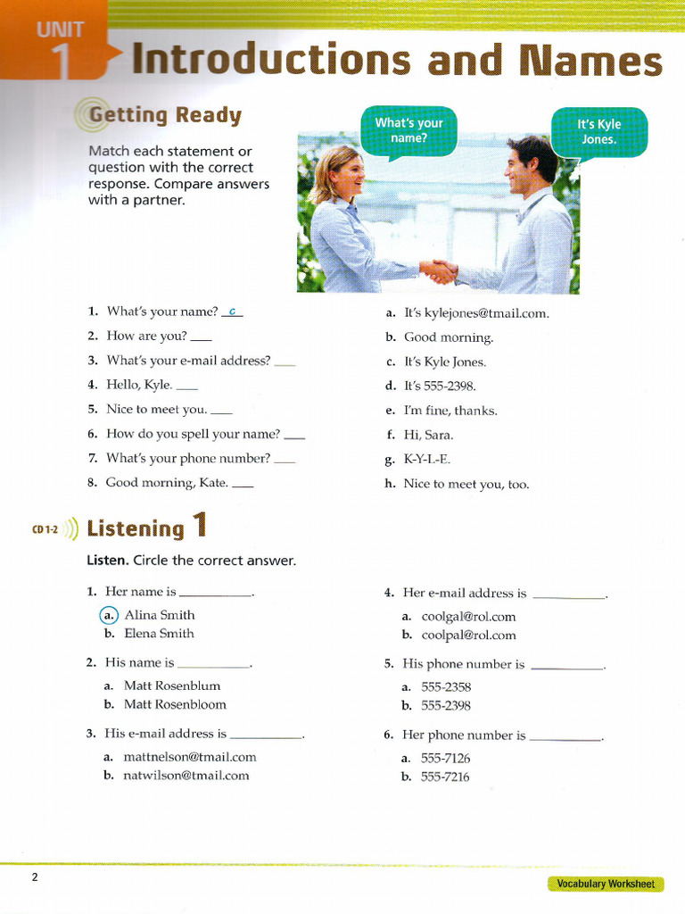 SENA English - Listening Workshop 1 | PDF