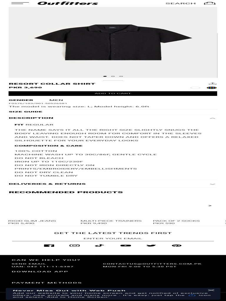 Resort Collar Shirt - Outfitters | PDF