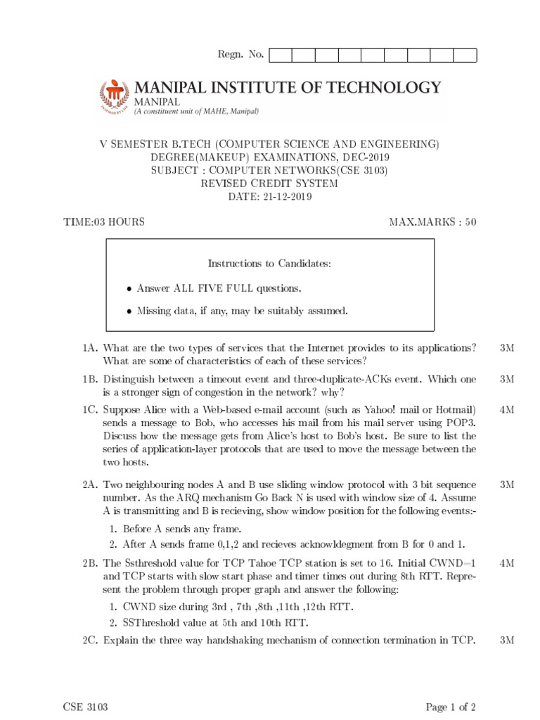 Computer Networks Pdf Internet Protocols Transmission Control