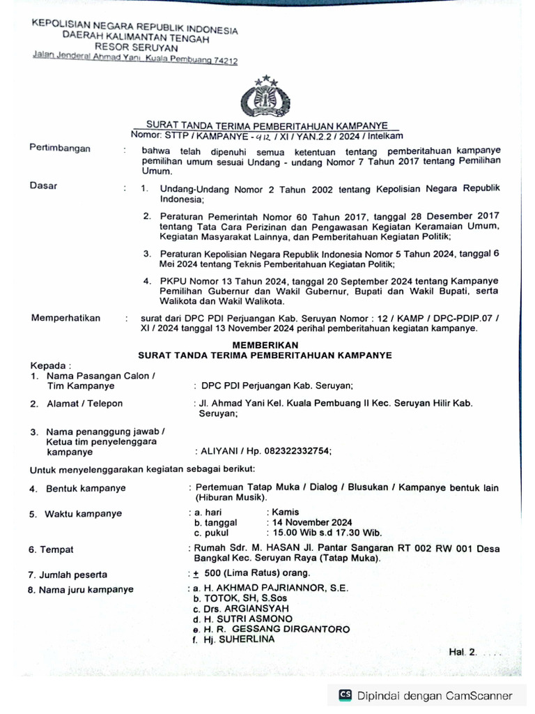 STTP 412-413 Paslon 4 TGL 14 Nov 2024 | PDF