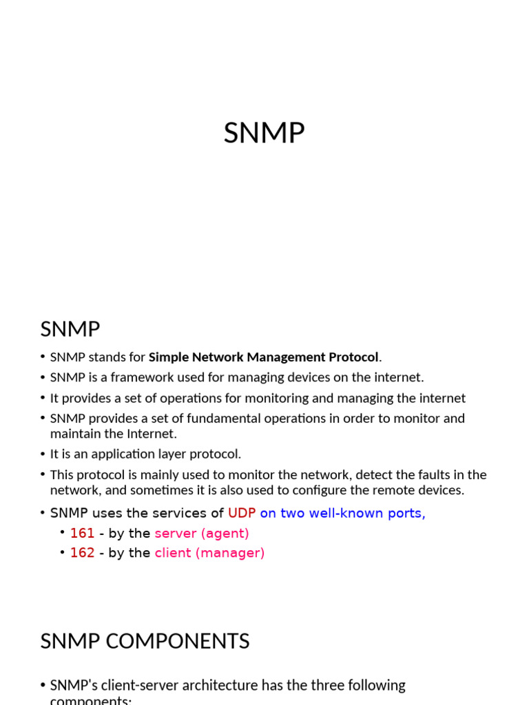 Mod5.SNMP (1) | PDF | Computer Network | Networking Standards