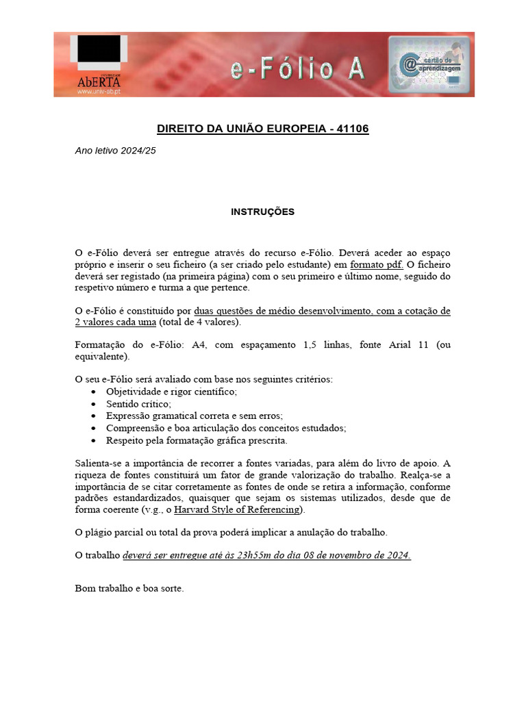 EFólio A DUE_41106 | PDF