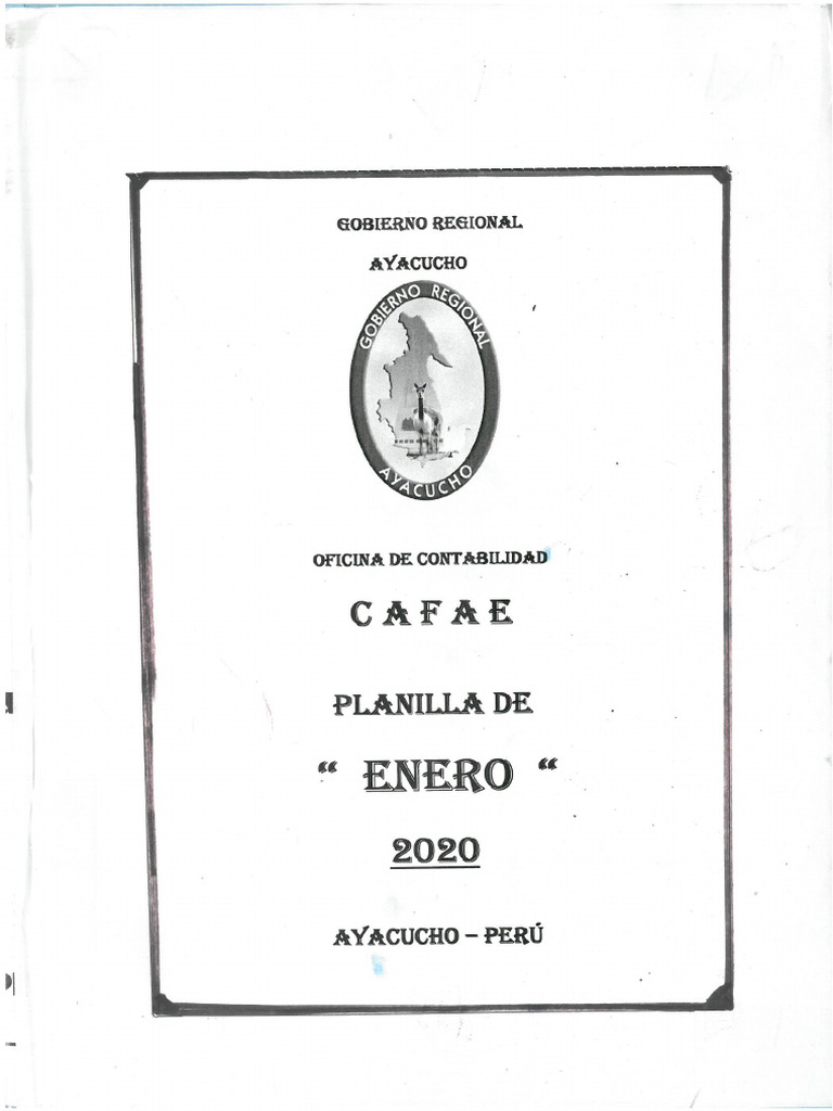 Planilla Enero 2020 | PDF