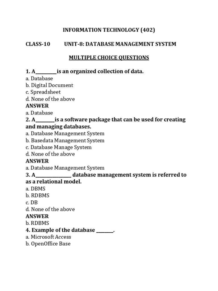 Unit 8 DBMS | PDF | Relational Database | Databases