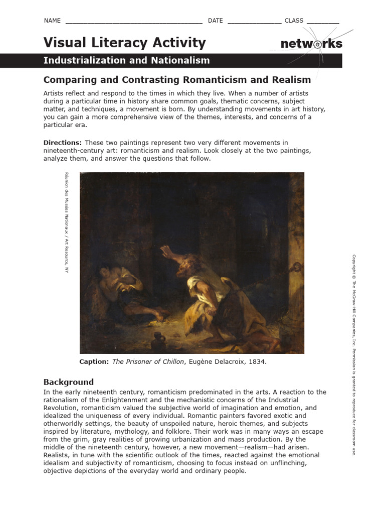 Romanticism Realism | PDF | Romanticism | Realism (Arts)
