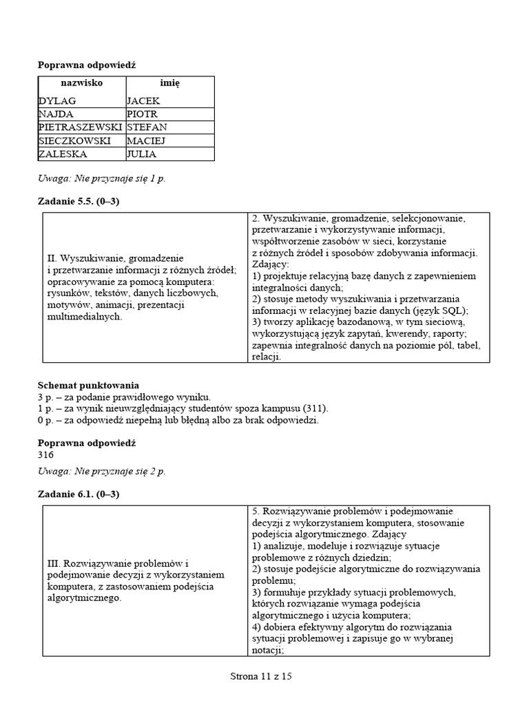 2016 - Zad.6 Szyfr Cezara - Odpowiedzi | PDF