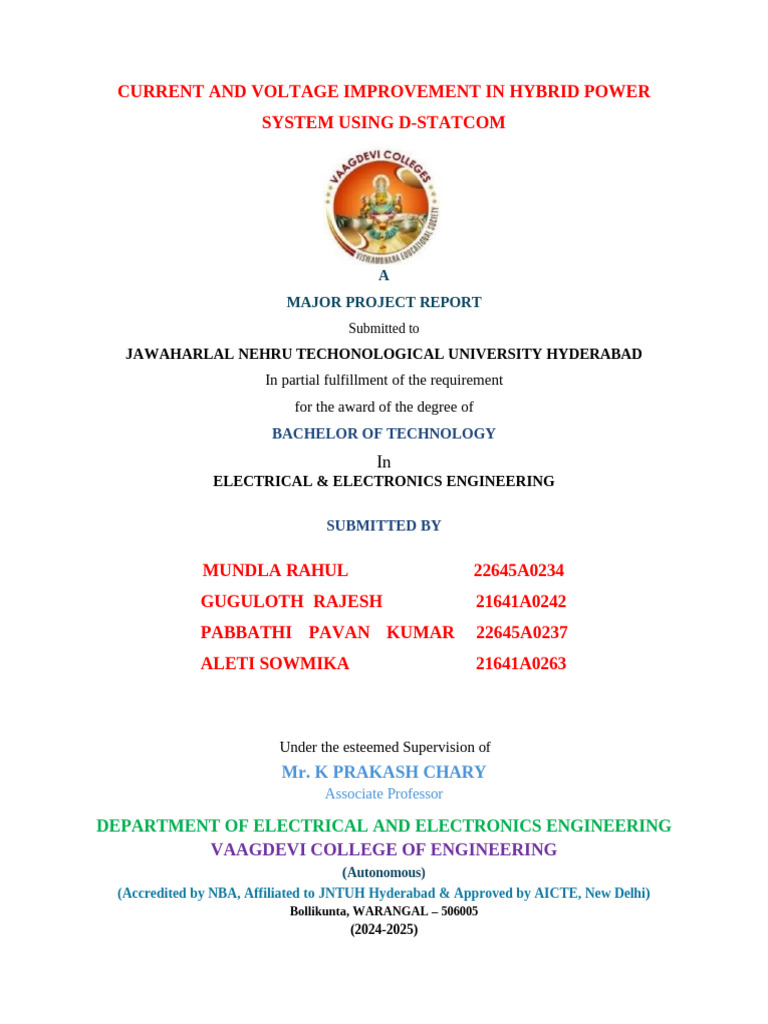 Major Project Phase-1 | PDF | Ac Power | Electric Power