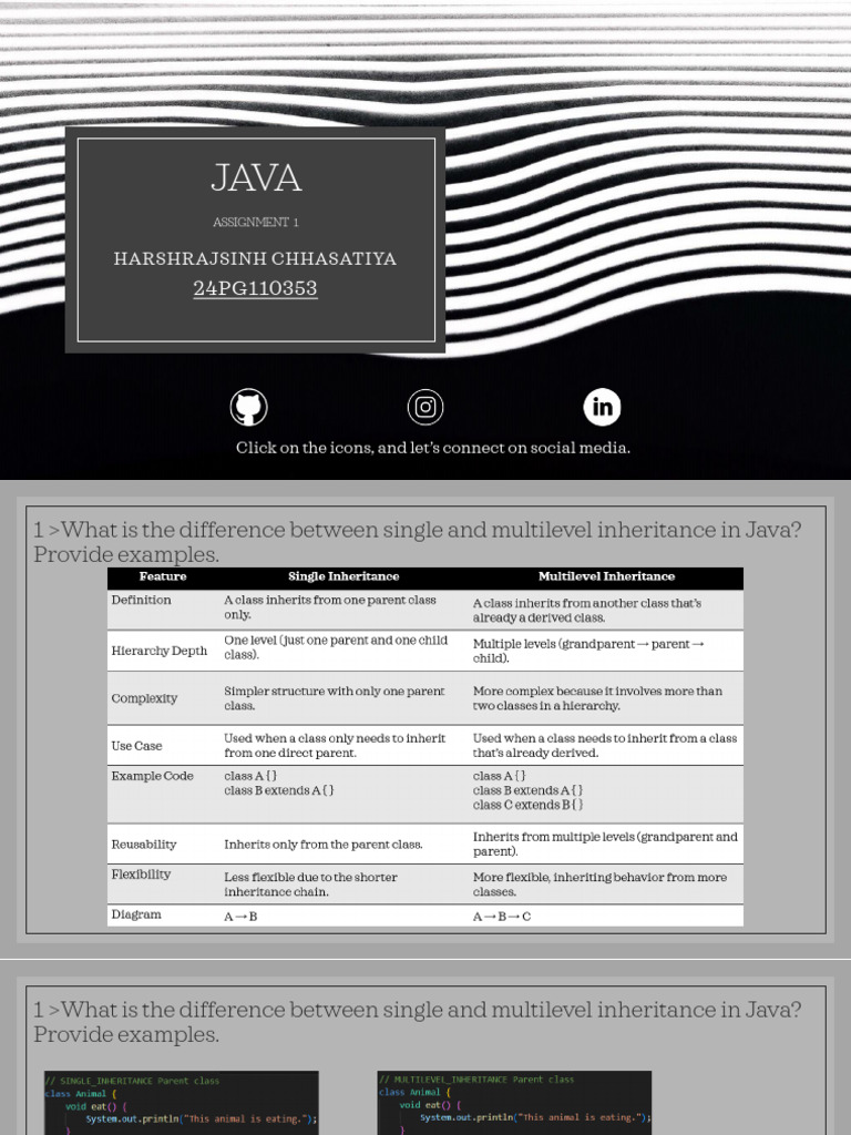 JAVA Assignment 1 | PDF | Method (Computer Programming) | Inheritance (Object Oriented Programming)