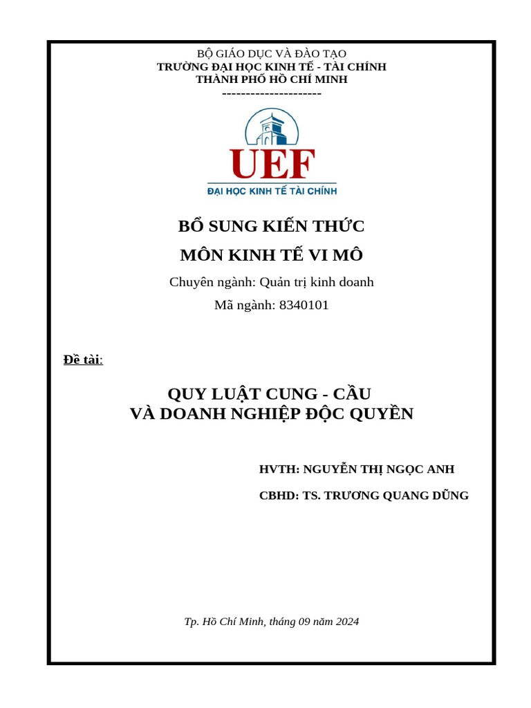 Tieu Luan - KT VI Mo | PDF