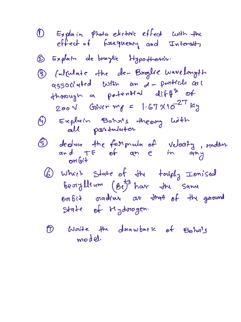 Photoelectric Effect Questions | PDF