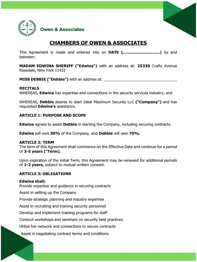 Owen & Associates | PDF | Expense | Fee