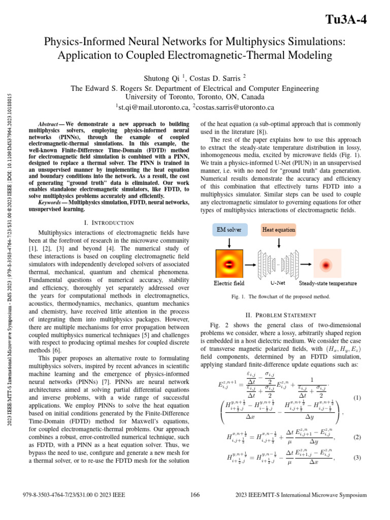Physics-Informed Neural Networks For Multiphysics Simulations Application To Coupled ...