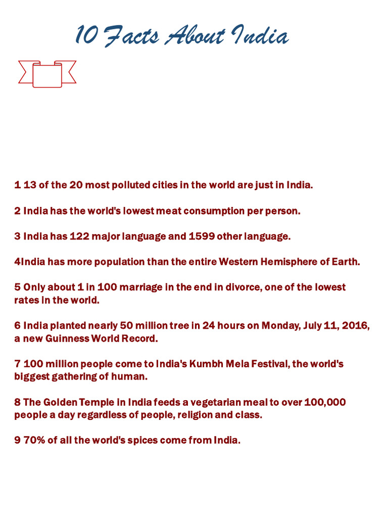 10 Facts About India | PDF