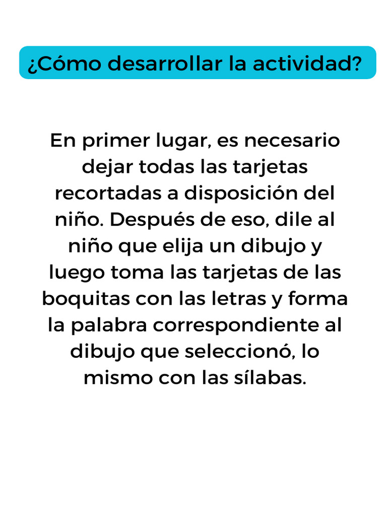 Explorar Palabras de Dos Sílabas | PDF