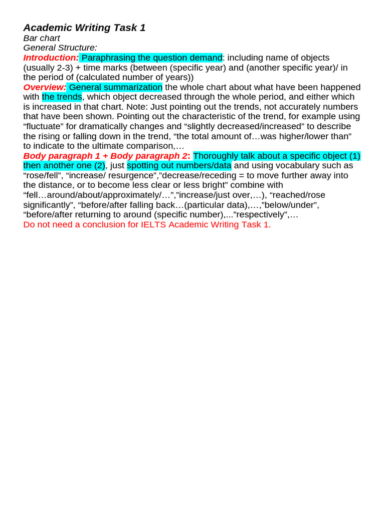 Writing Task 1 Charts | PDF