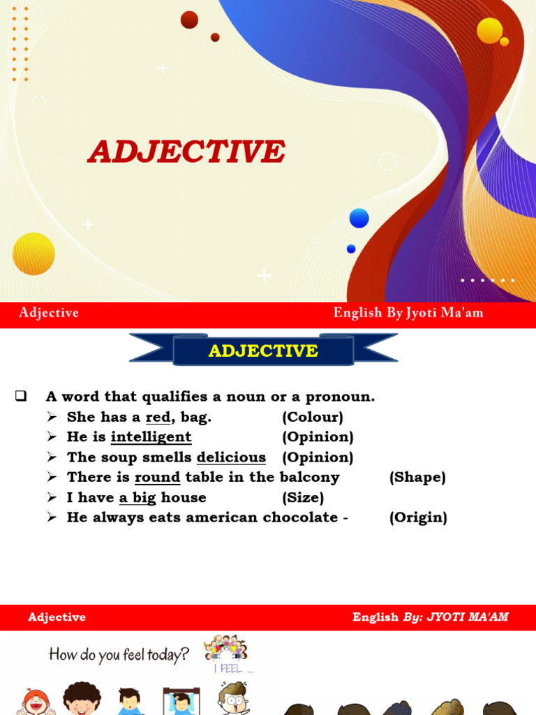 Adjective 1 | PDF | Adjective | Linguistics