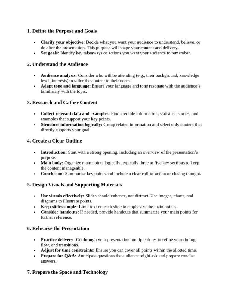 Effective Presentation Planning Guide | PDF | Information | Cognition