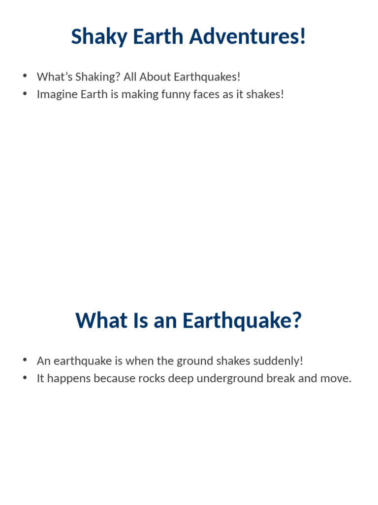 Earthquake Presentation | PDF