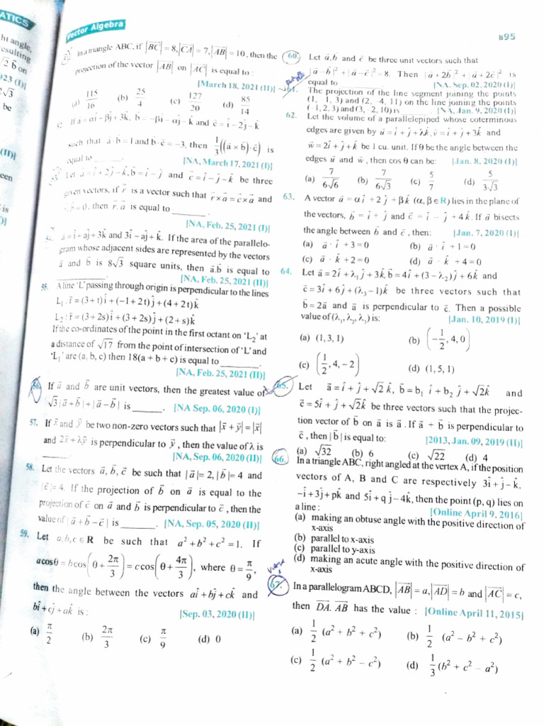 Vector Algebra Problems and Solutions | PDF | Euclidean Geometry | Euclid
