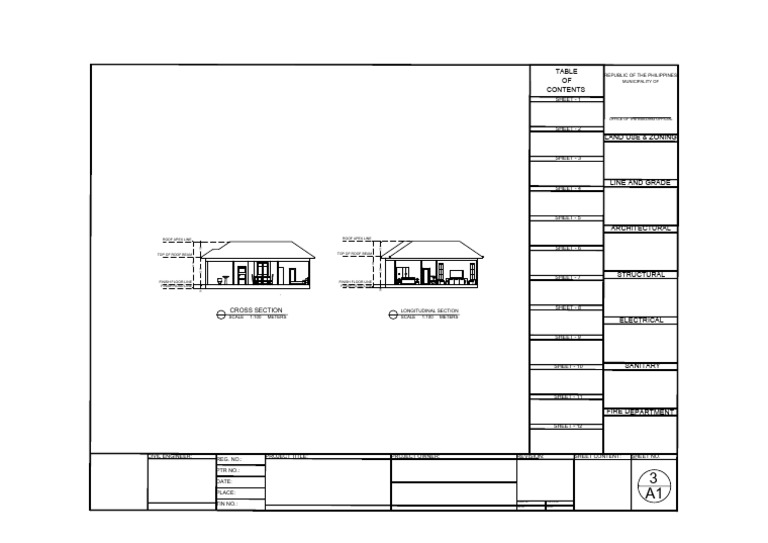 CROSS & LONGITUDINAL SECTION-Model | PDF