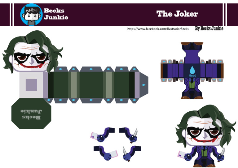 The Joker Mini Papercraft by Becks Junkie | PDF