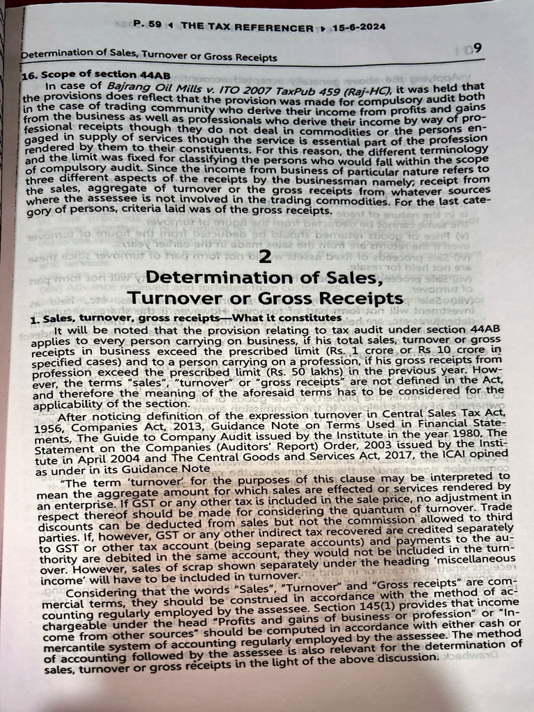 Understanding Sales, Turnover, and Gross Receipts | PDF