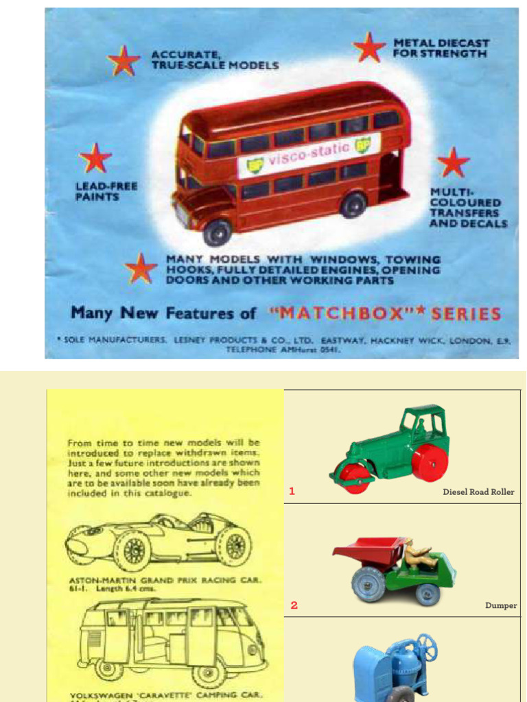Catálogo Matchbox 1958 | PDF