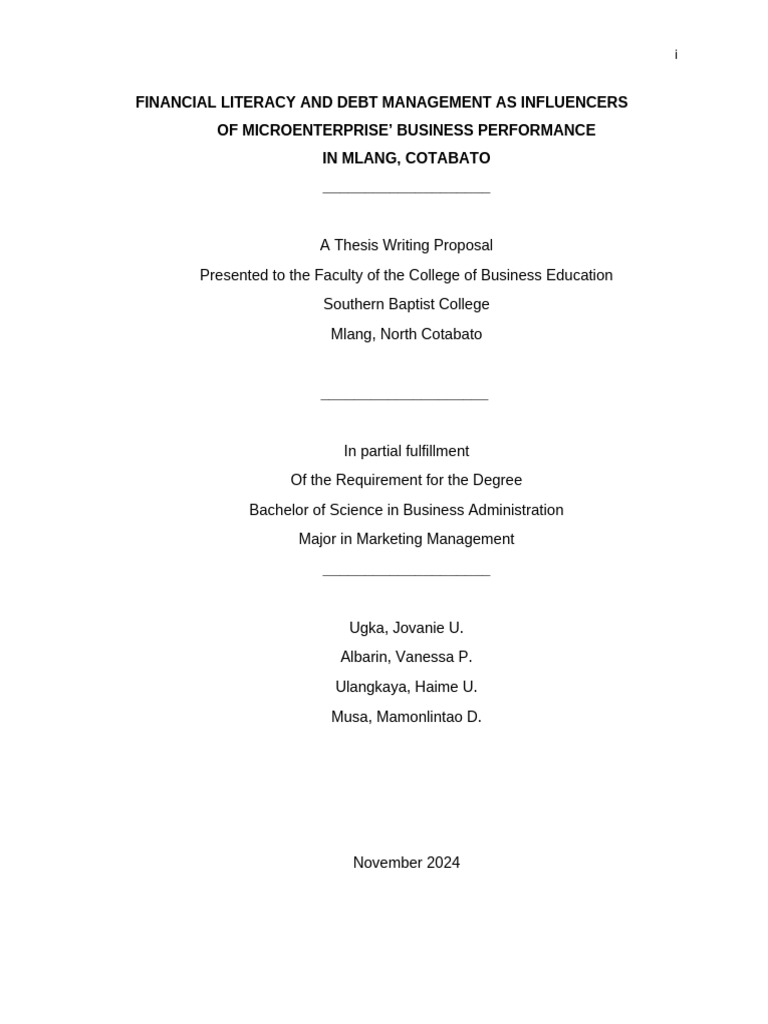 Musa Final Nani (Repaired) | PDF | Small And Medium Sized Enterprises | Forecasting