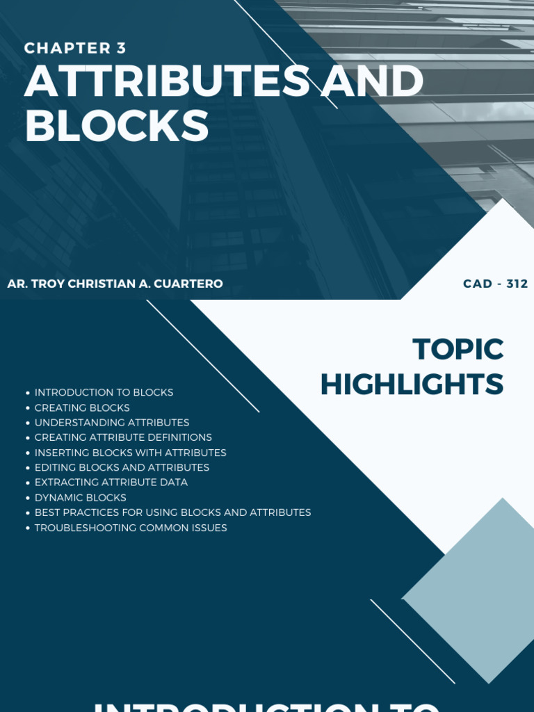Mastering Blocks and Attributes in AutoCAD | PDF | Auto Cad | Computer ...