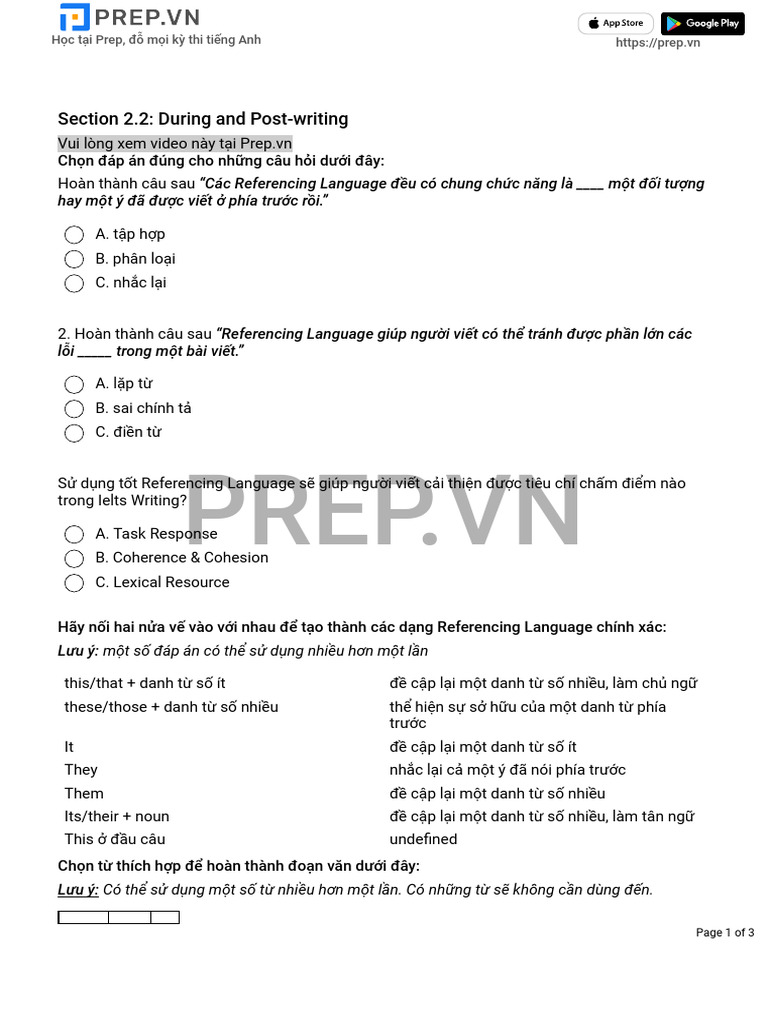 Prep - VN | PDF