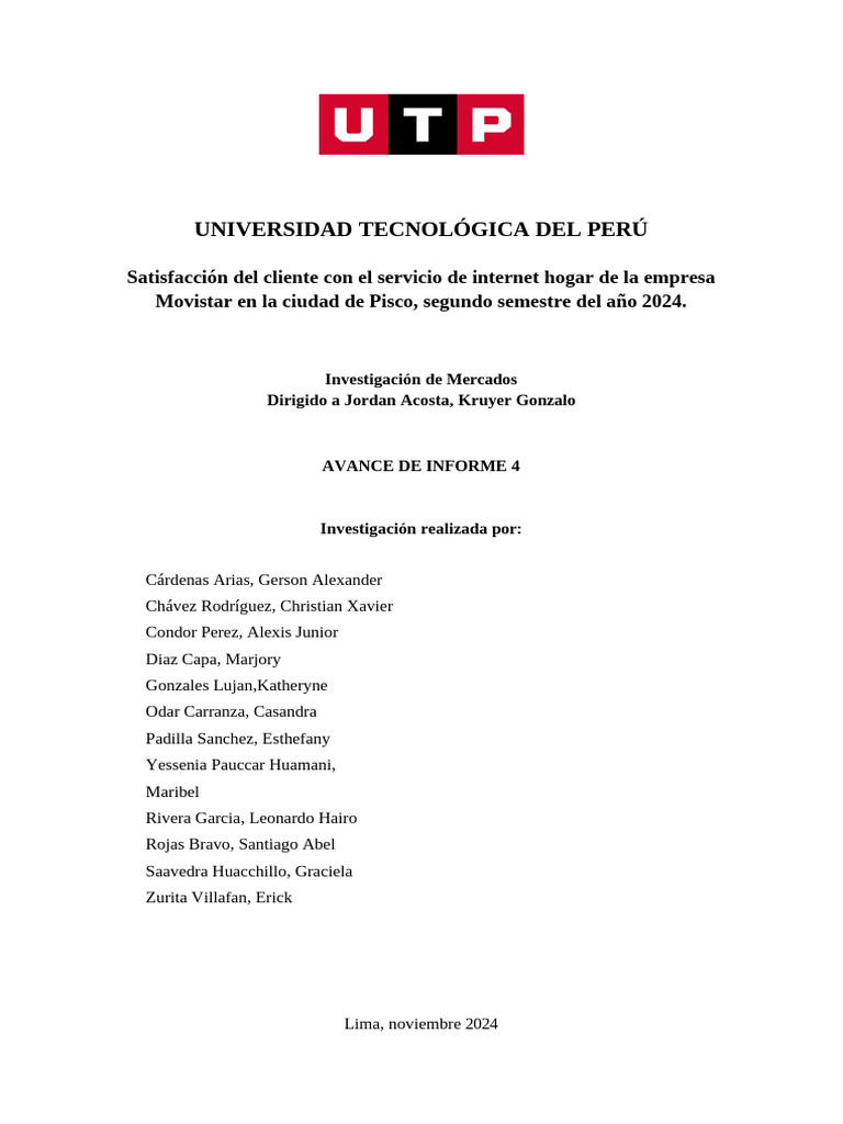 Avance TA4 | PDF | Muestreo (Estadísticas) | Metodología de encuesta