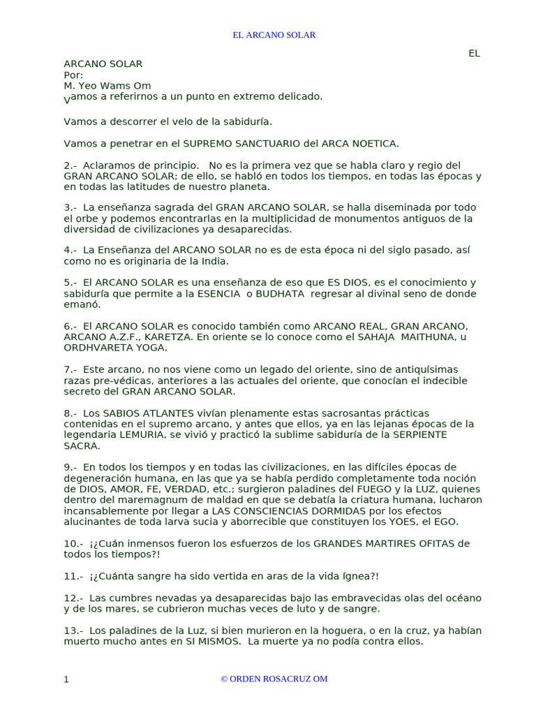Significado del Arcano Solar | PDF | Jesús | Cristo (título)