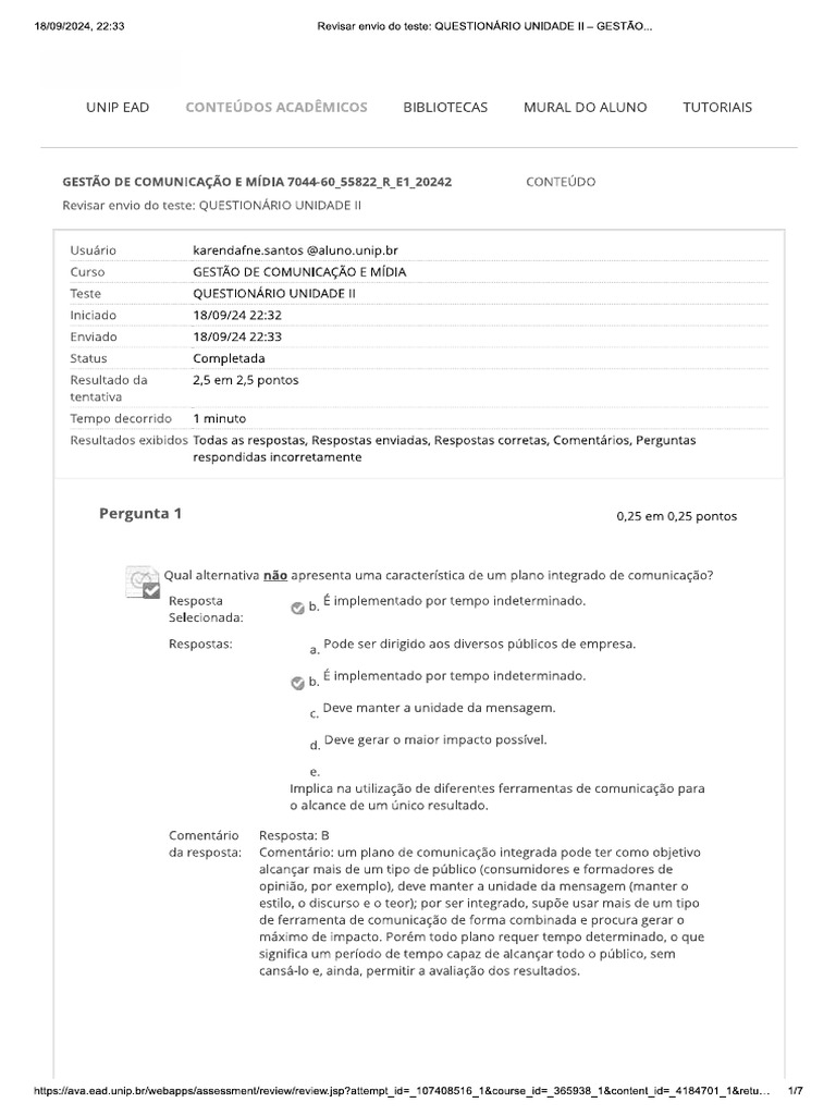 Questionário 2 | PDF