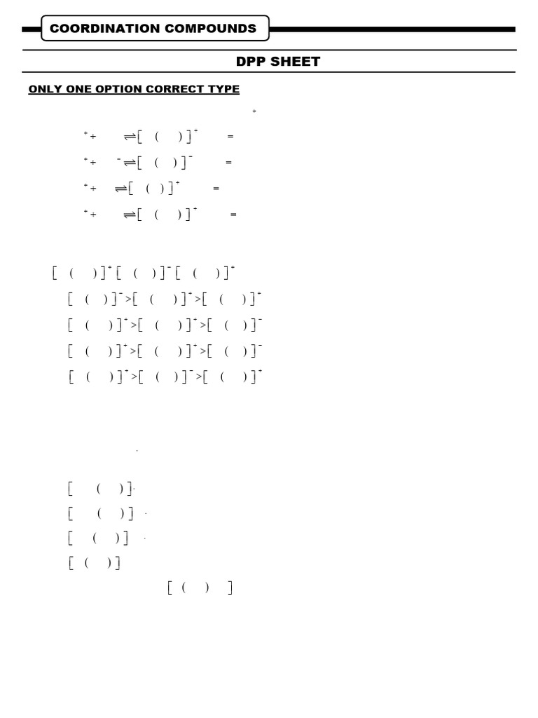 Coordination Compounds 18-6-22 | PDF | Coordination Complex | Ligand