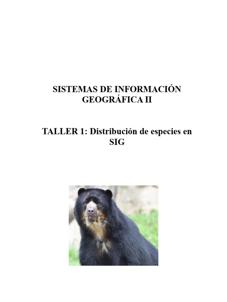 Modelado del Oso de Anteojos en SIG | PDF | Licencia Creative Commons ...
