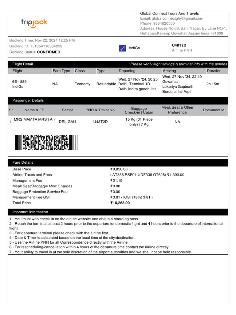 Mrs Mamta Mrs x1 | PDF | Aviation | Airlines