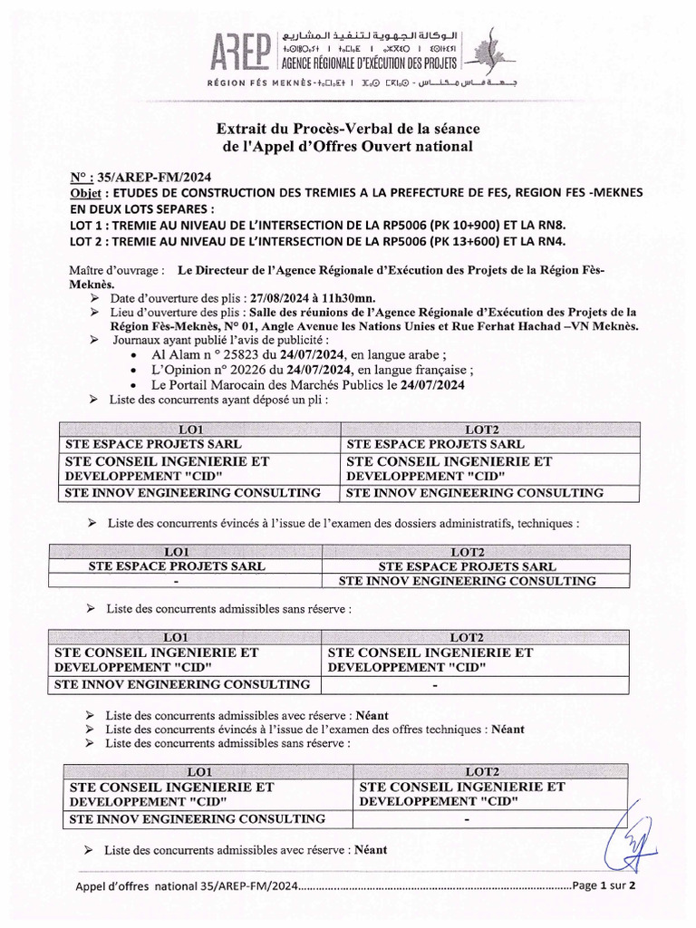 Extrait de PV 35 2024 | PDF