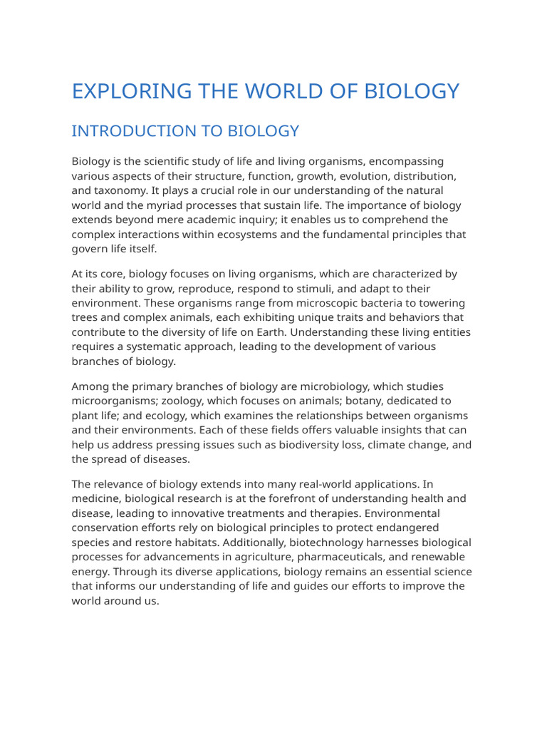 Key Concepts in Biology Explained | PDF | Genetics | Life