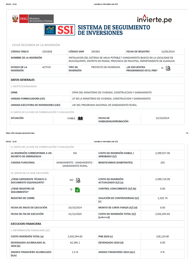 Aplicativo Informático Del SSI | PDF | Agua y política