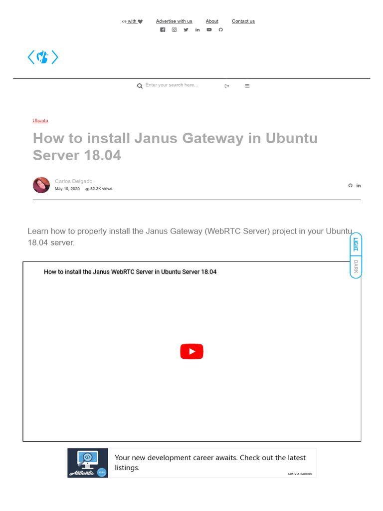 How To Install Janus Gateway in Ubuntu Server 18.04 - Our Code World ...