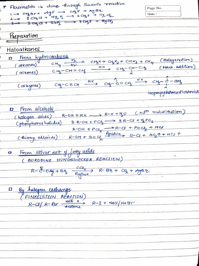 Organic Chemistry (All Reactions) Class 12 | PDF