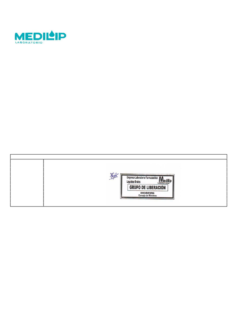 Certificado de Calidad de Productos Terminados: Laboratorio ...