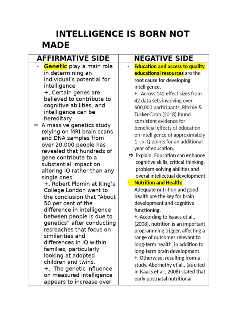 Speaking Homework. | PDF | Intelligence Quotient | Cognitive Development