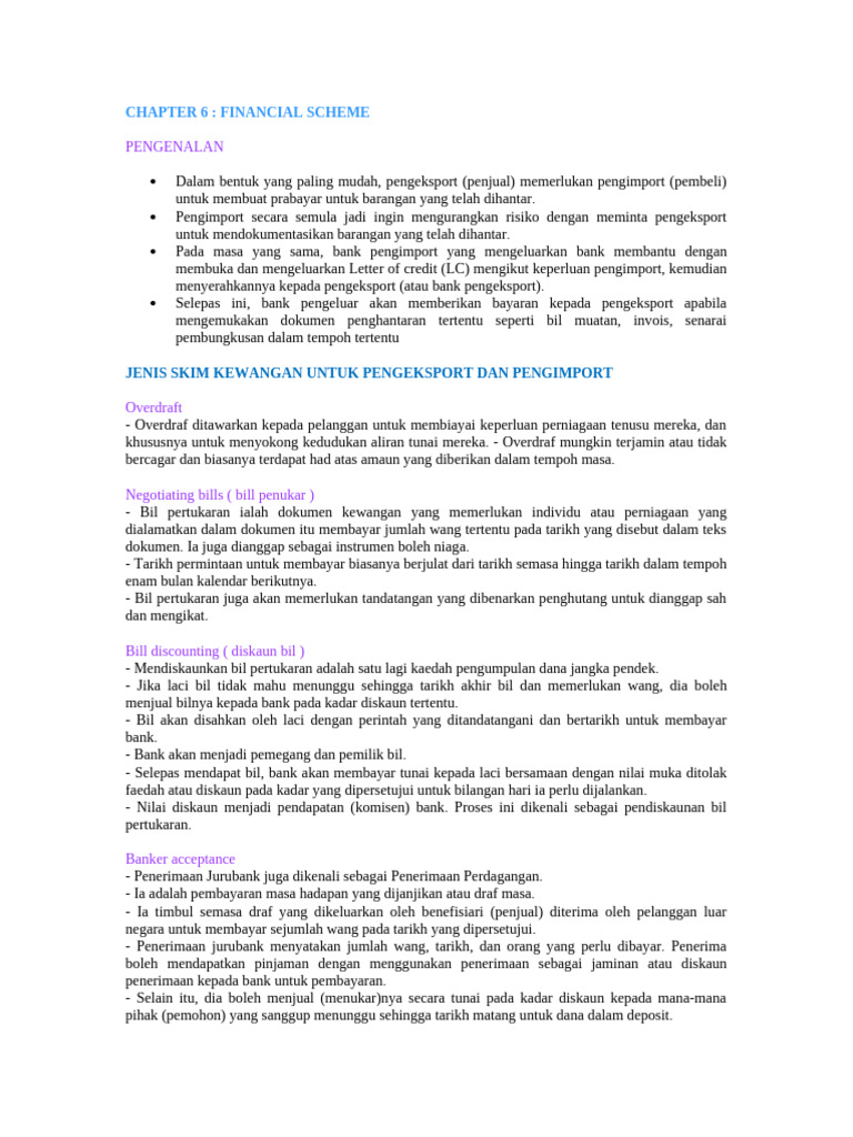 Exim Chapter 6 Notes | PDF