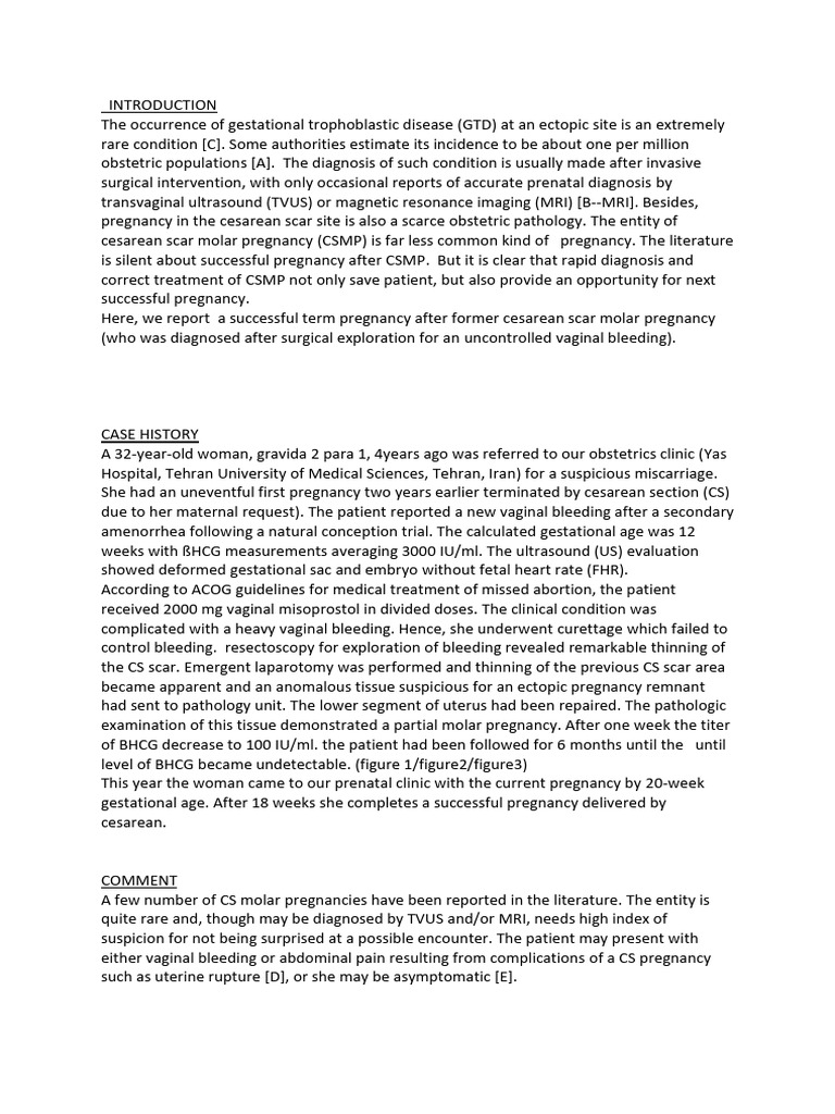 Case Report -Orig Asl | PDF | Pregnancy | Miscarriage