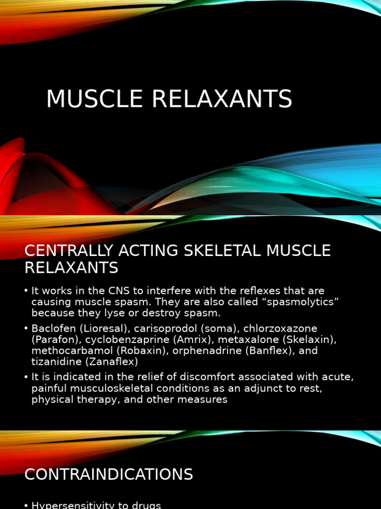 Muscle Relaxants | PDF | Anesthesia | Opioid